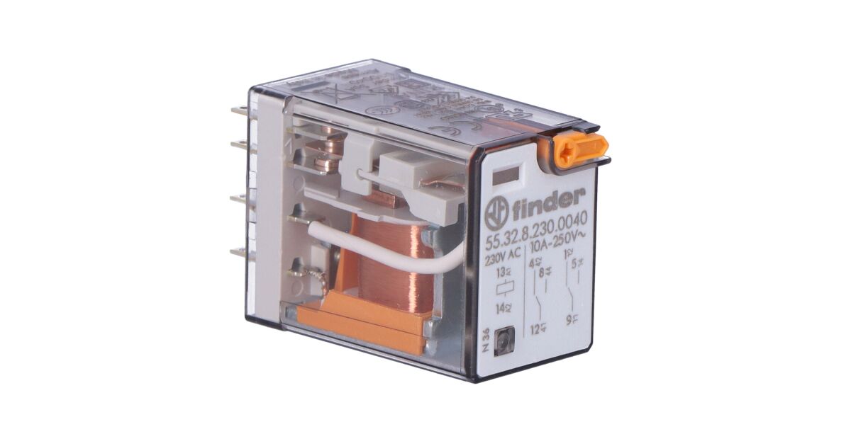 Relé 2P 10A 230V AC 55.32.8.230.0040 | Pepita.hu