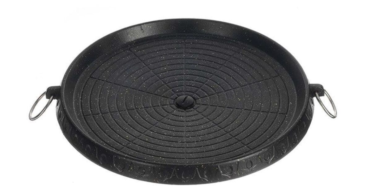 Tigaie rotunda pentru gratar AO 78288 dimensiune 32cm strat antiaderent ...