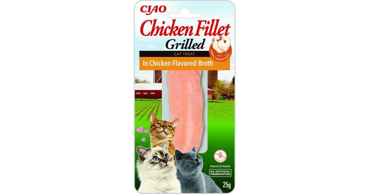 File de pui la grătar INABA în bulion de pui - delicatesă pentru pisici ...