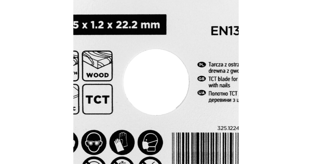 Disc cu lamă TCT pentru tăierea lemnului cu cuie 115 x 1,2 x 22,22 mm ...