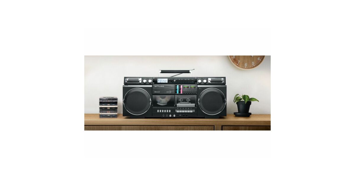 Muse M-380 GB Bluetooth Hordozható CD lejátszó és Kazettás magnó Rádió ...