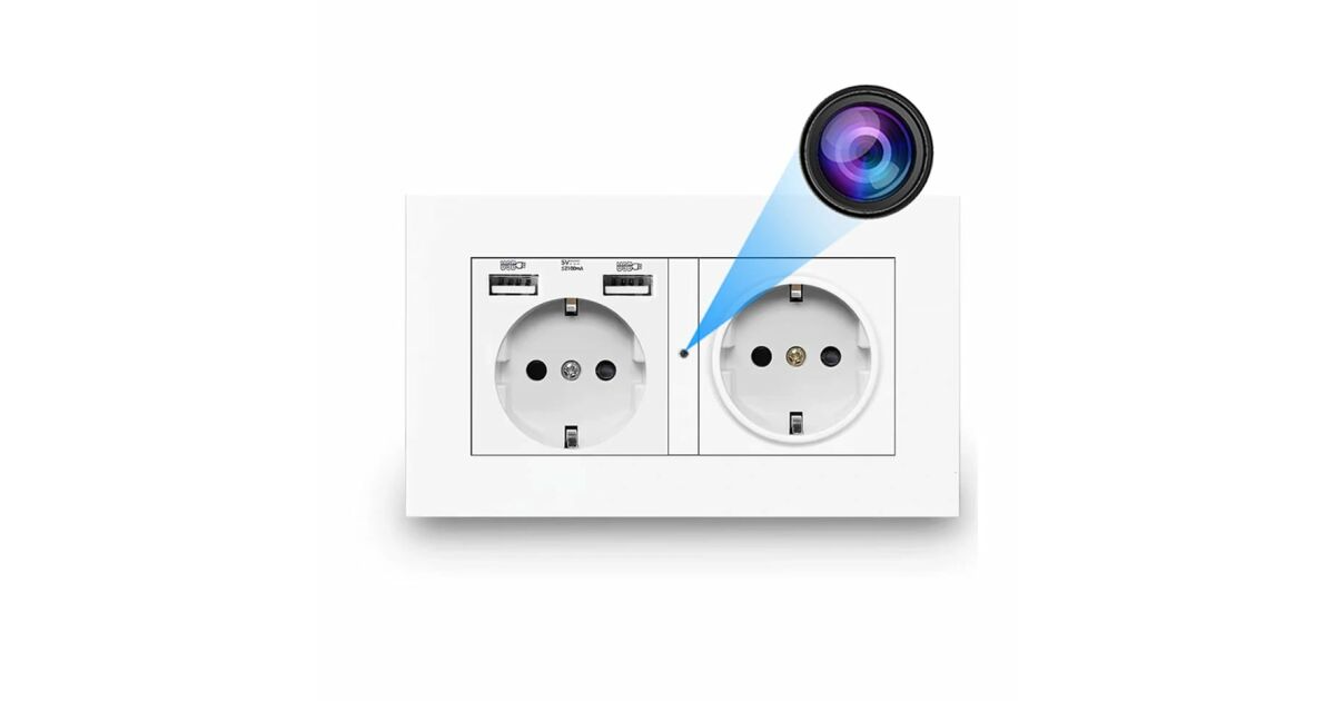 Camera Spion WiFi, TSS-EUC2 Ascunsa in Priza Dubla, Full HD, 5MP ...