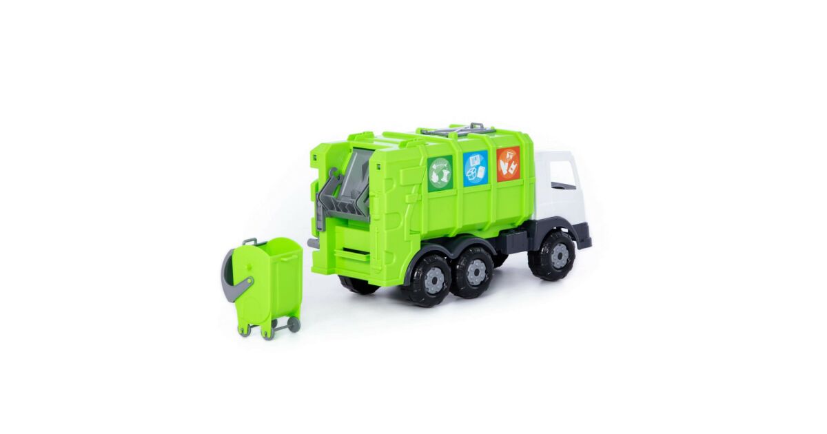 Mașină de gunoi pentru colectare selectivă a plasticului POLESIE VERDE ...