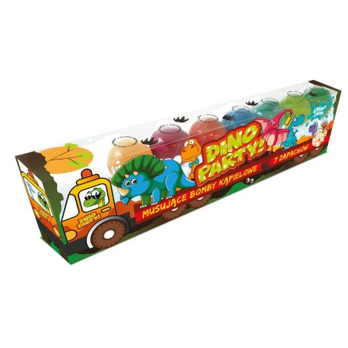 CHLAPU CHLAP Dino Truck pezsgő fürdőbombák, 1 csomag – 7 db | Pepita.hu