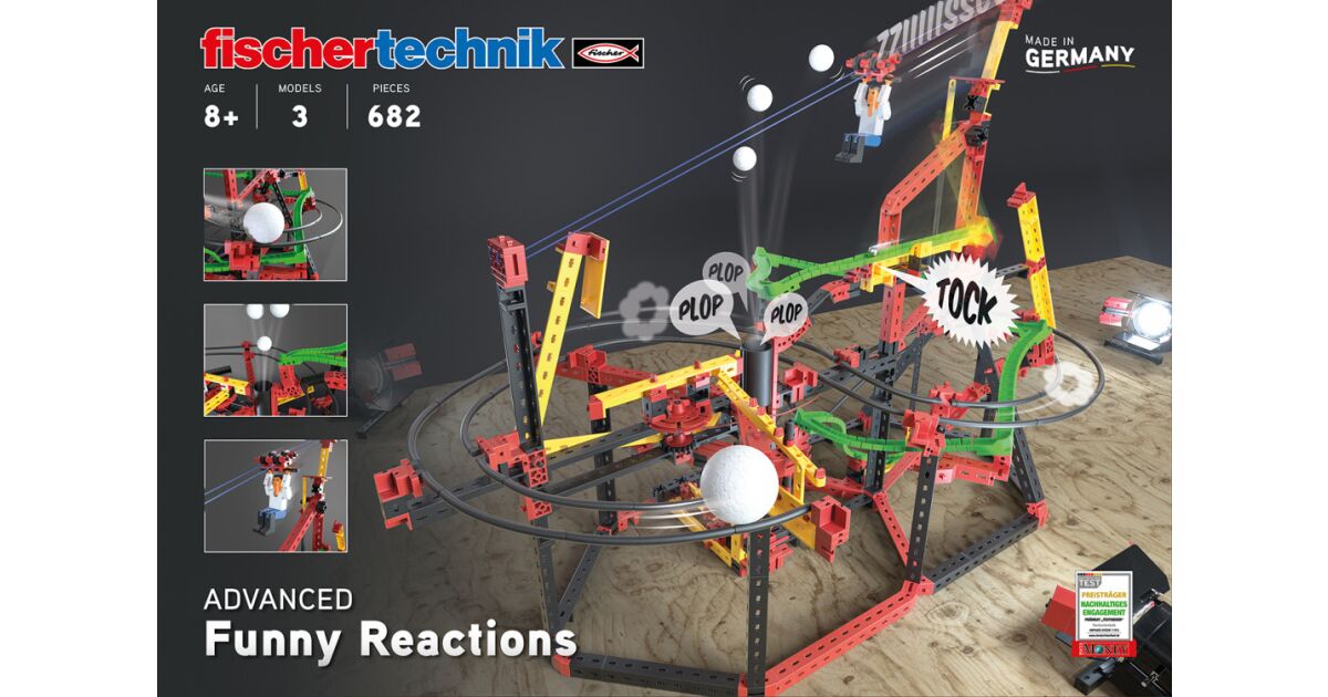 Kit STEM Circuite XL de reactii in lant traznite, Fischertechnik ...