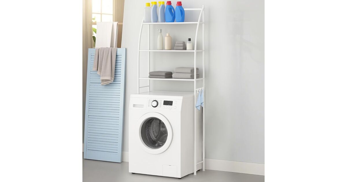 Etajera moderna de depozitare pentru masina de spalat si toaleta ...