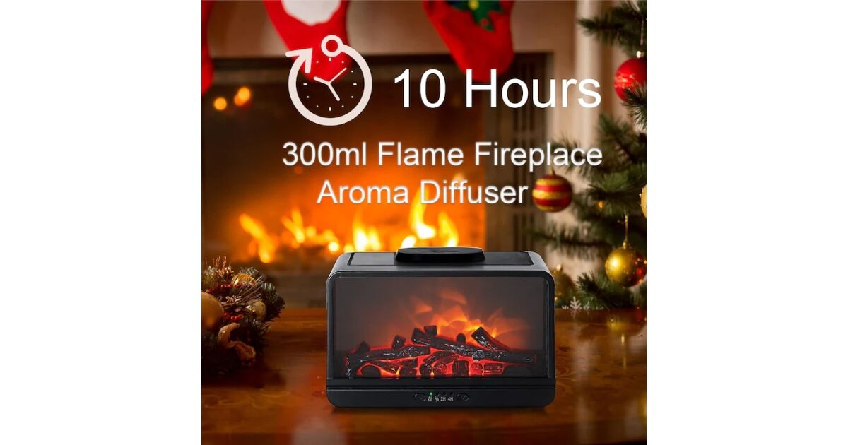 Difuzor de fum cu efect de șemineu Sumker, 300 ml, cu întrerupător de ...