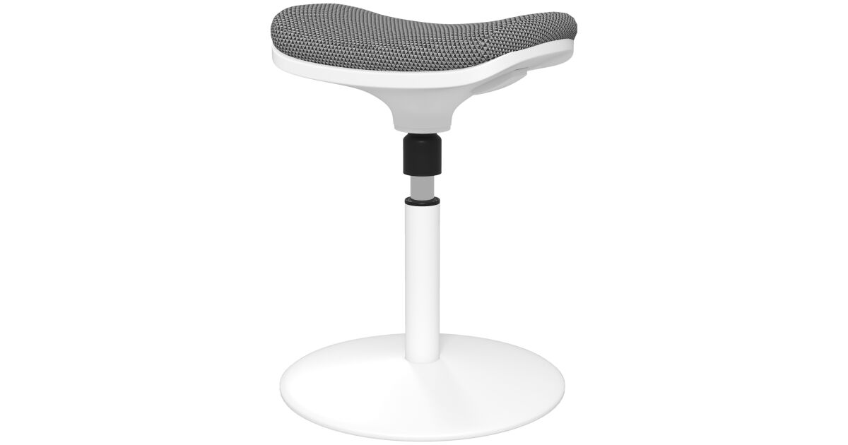 HOMCOM Scaun Oscilant fără Spate, Scaun de Birou Reglabil, Ergonomic ...