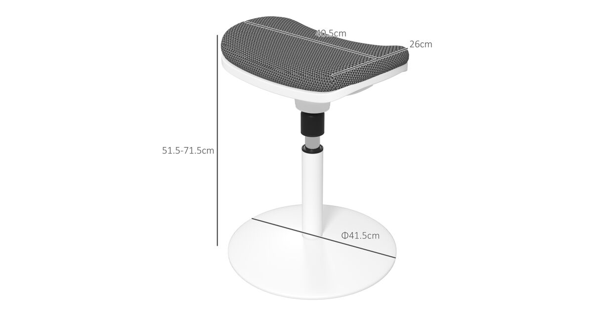 HOMCOM Scaun ergonomic și căptușit, reglabil pe înălțime, cu înclinare ...