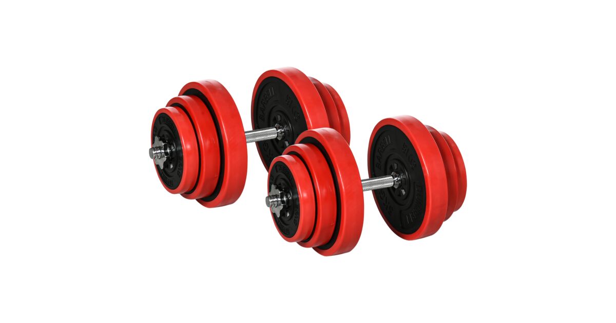 Homcom Set Greutati Gantera 40 kg – Reglabile pentru Sport Acasa ...