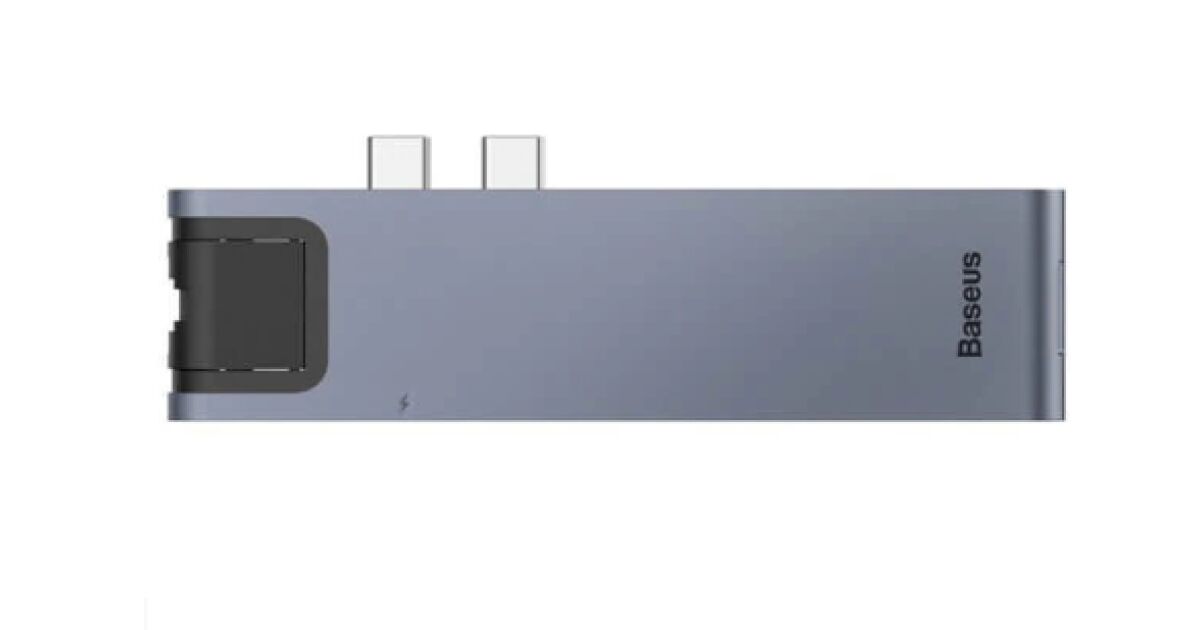Hub, Baseus, 7 in 1, compatibil Apple MacBook Pro, Gri | Pepita.hu
