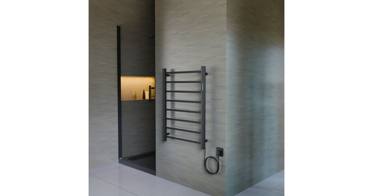 Elektromos design radiátor digitális termosztáttal NERO Italia Pico ...