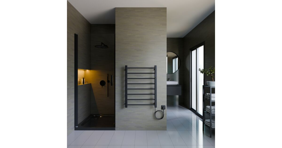 Elektromos design radiátor digitális termosztáttal NERO Italia Pico ...