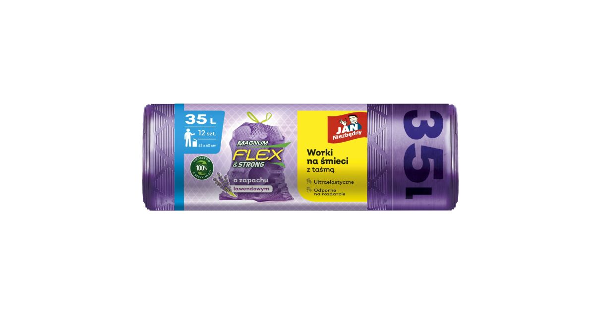 Jan Niezbędny Magnum flex & strong szemeteszsák levendula színben 35L ...