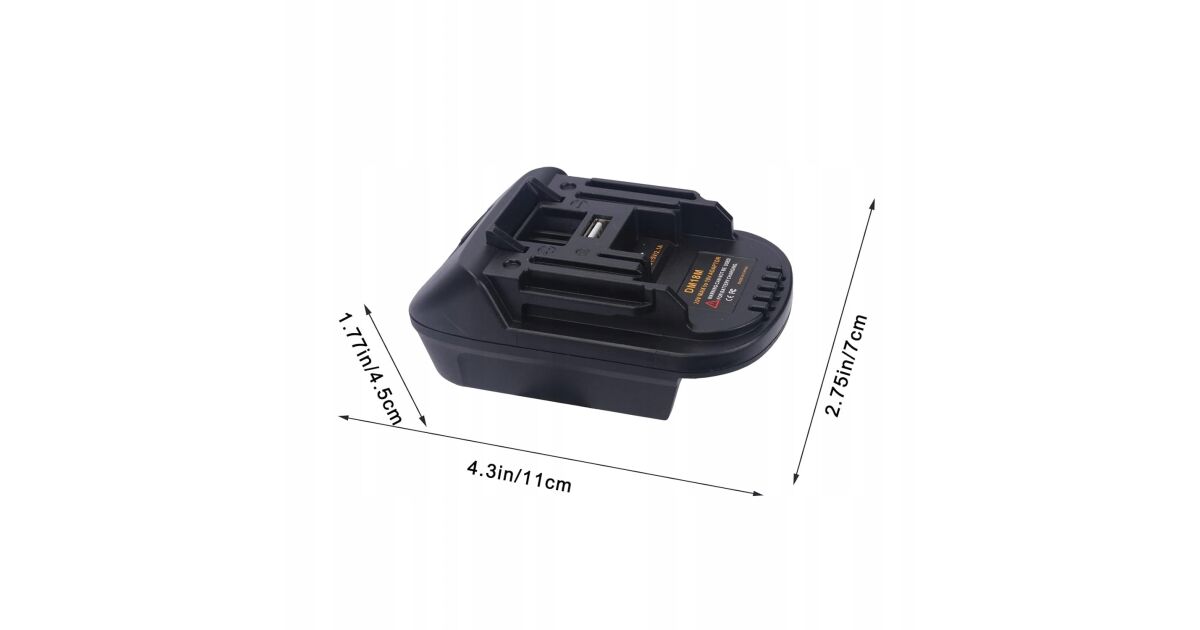 Adaptor DM18M - Conversie Baterie Dewalt/Milwaukee La Makita 18V | USB ...
