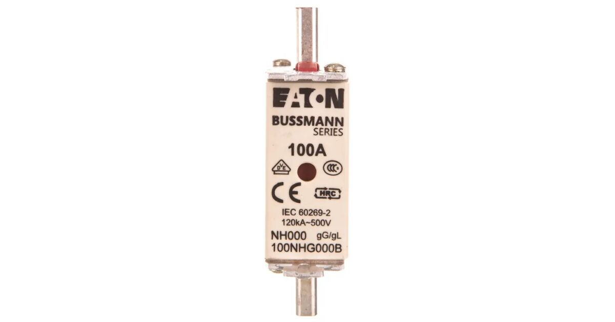 Biztosítékcsatlakozó, LV, 100 A, AC 500 V, NH000, gL/gG, IEC, kettős ...