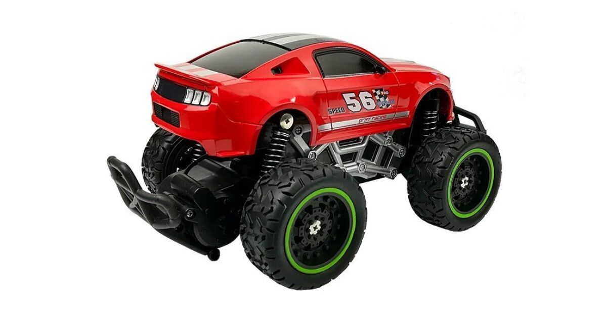 Mașină de Teren cu Telecomandă Wolny, Roșie cu Roți Mari | Pepita.com