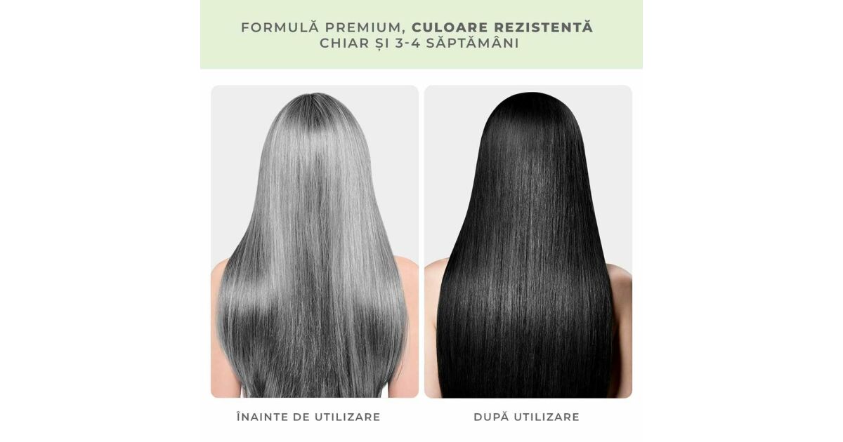 Sampon Colorant Negru, Acoperire Fire Albe, Regenerare 3 in 1 cu ...