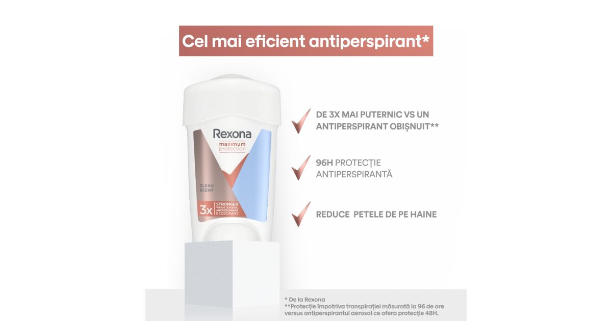 Rexona Maximum Protection Clean Scent deodorant stift, 45 ml | Pepita.hu