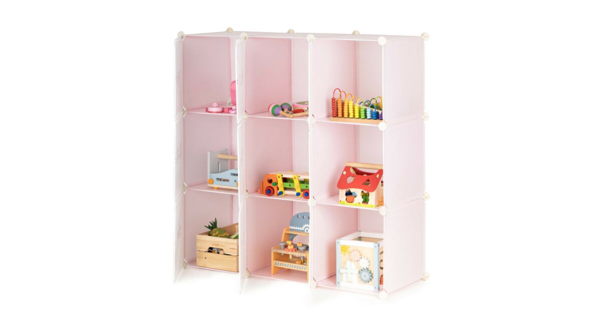 Dulap roz pentru depozitarea jucăriilor 110x37x110 cm | Pepita.com