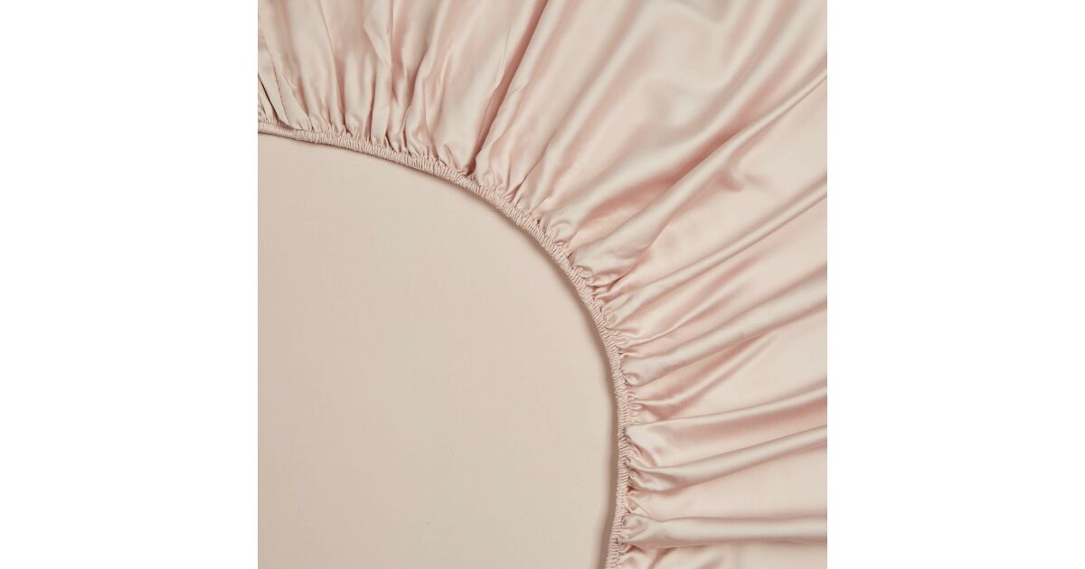 Cearceaf de pat roz cu elastic 160x200x30 cm — neted, respirabil, din ...
