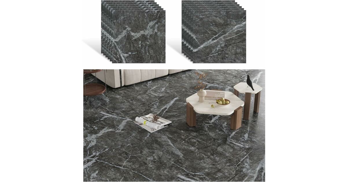 Plăci de vinil autoadezive 30x30 cm marmură gri — Set 12 dale pentru ...