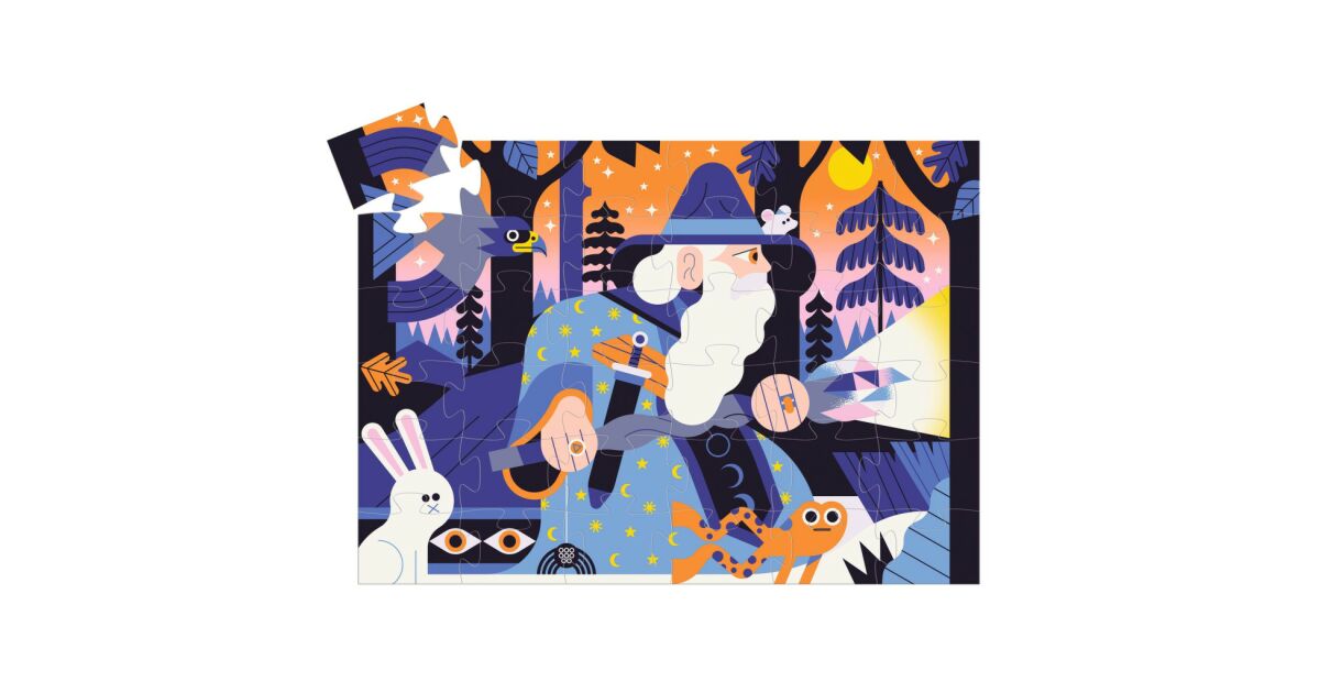 Formadobozos puzzle - Varázsló varázspálcával, 36 db-os - The magician ...