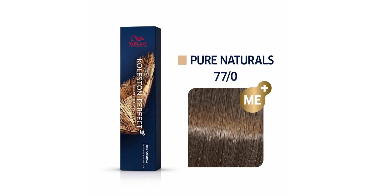 Wella Professionals, Koleston Perfect Me+, Permanent Hair Dye, 77/0 ...
