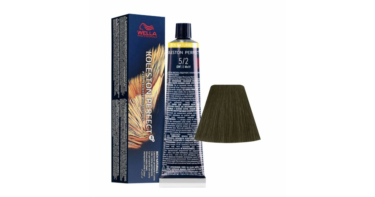 Wella Professionals, Koleston Perfect Me+, Permanent Hair Dye, 5/2 ...