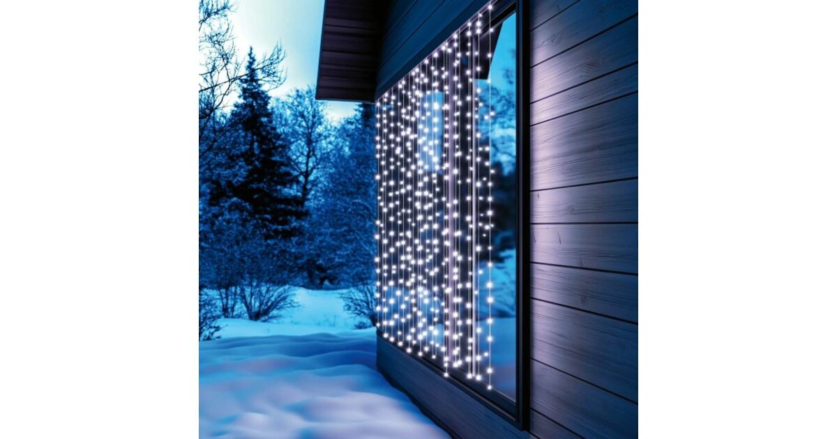 HOME KAF400DWH DOT LED-es fényfüggöny, 400 db hidegfehér DOT LED, 2x2m ...