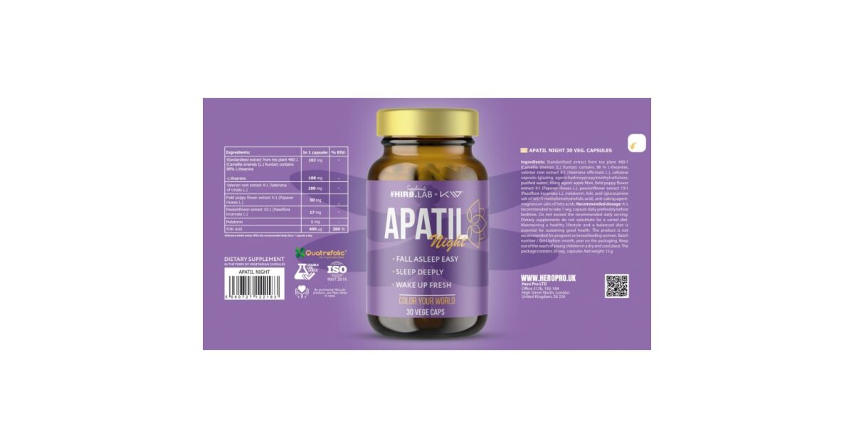 Apatil Night – 30 Capsule, Hiro.Lab | Pepita.hu