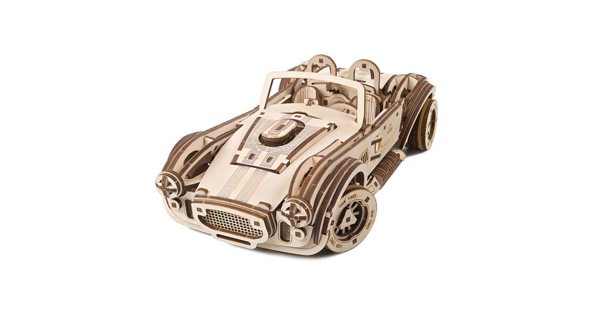 Ugears játék - 3D fa mechanikus kirakós Driftelő versenyautó Cobra ...