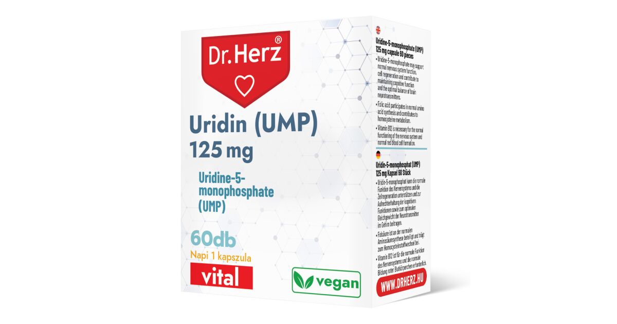 DR Herz Uridin (UMP) 125 mg 60 db kapszula doboz | Pepita.hu