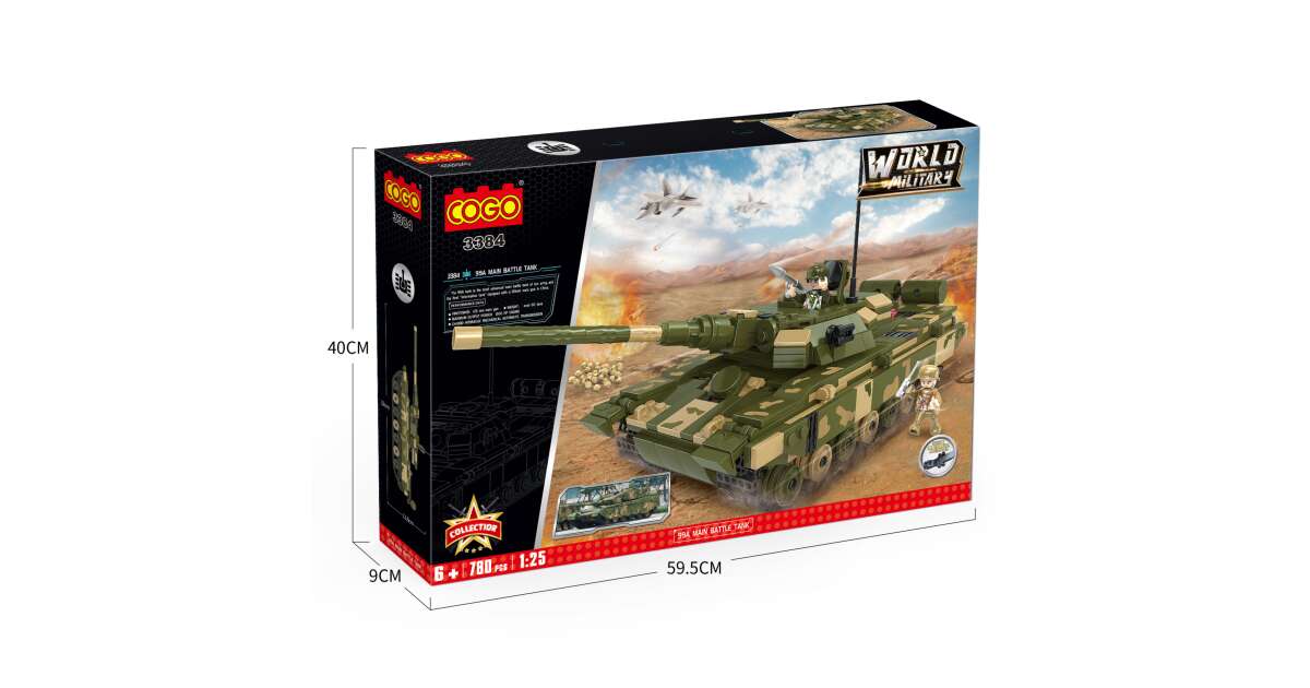 COGO® 3384 | építőjáték | 780 db építőkocka | Nagy élethű tank | Pepita.hu