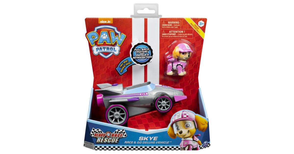 Patrula Catelusilor Skye Masina De Curse Cu Sunete Si Motor Pull-Back ...
