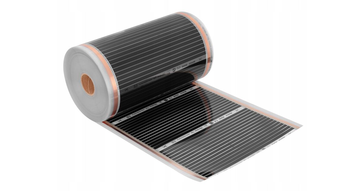 Fekete ezüst infravörös fólia, szélesség 50cm, 160W/m² - 1 méter ...
