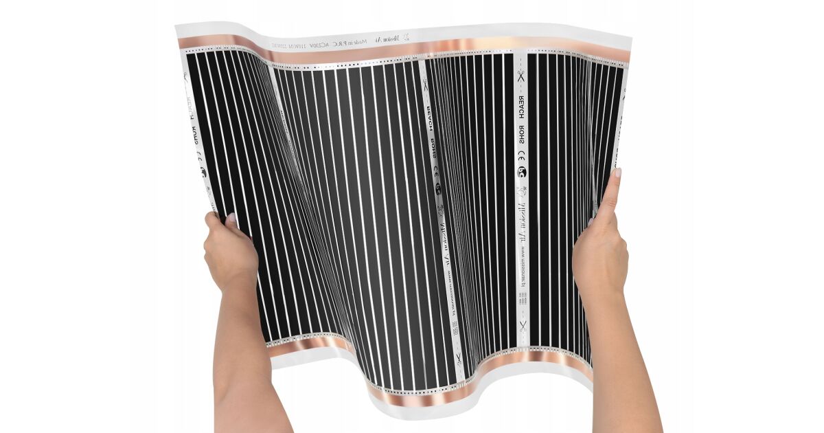 Fekete ezüst infravörös fólia, szélesség 50cm, 160W/m² - 1 méter ...