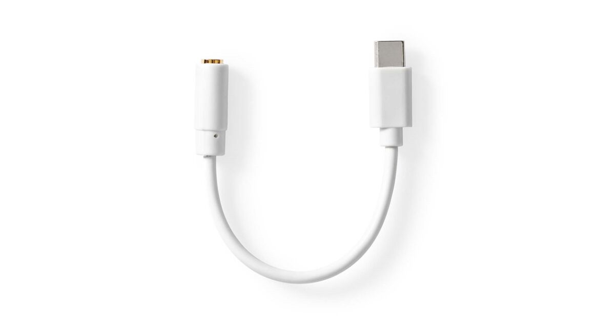 Nedis ccgb65950wt01 USB-C (USB C) utikač - 3,5 mm stereo jack utičnica ...
