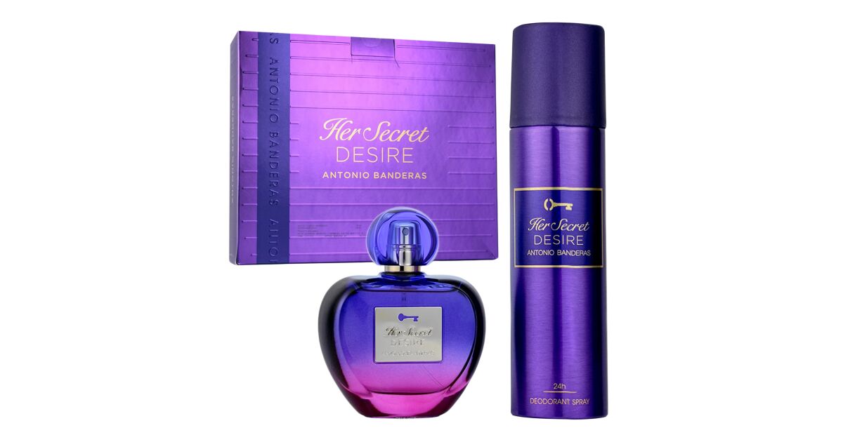 Set Antonio Banderas: Her Secret Desire, Eau De Toilette, For Women, 80 ...