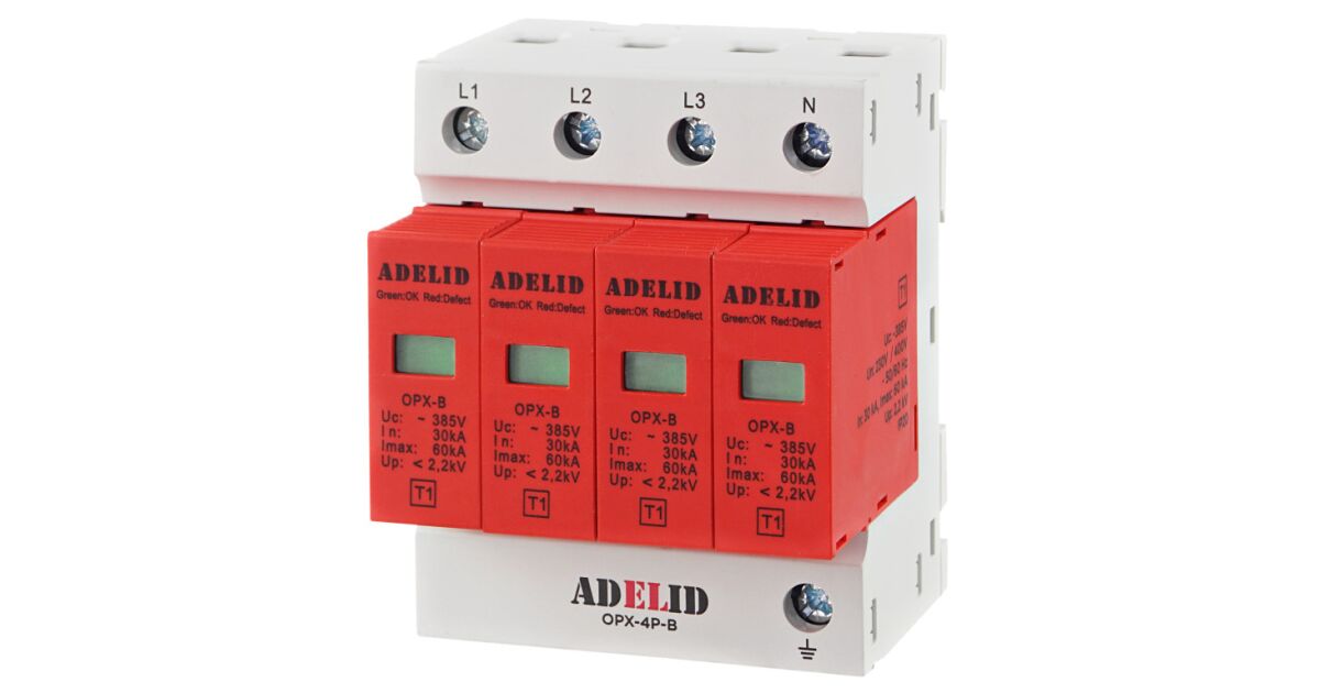 Limitator de supratensiune T1 4P 2,2kV 30kA OPX-4P-B | Pepita.com