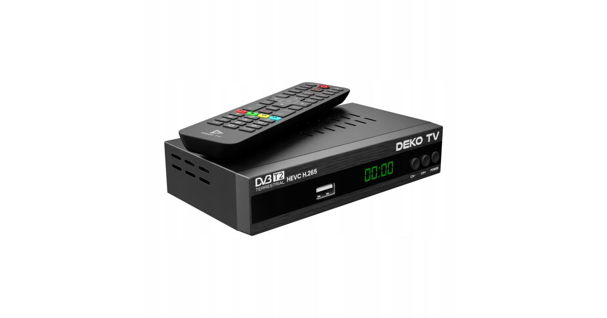 DVBT2 DekoTV PRO földi televíziós tuner dekóder DVB-T2 HEVC H.265 DEKO ...