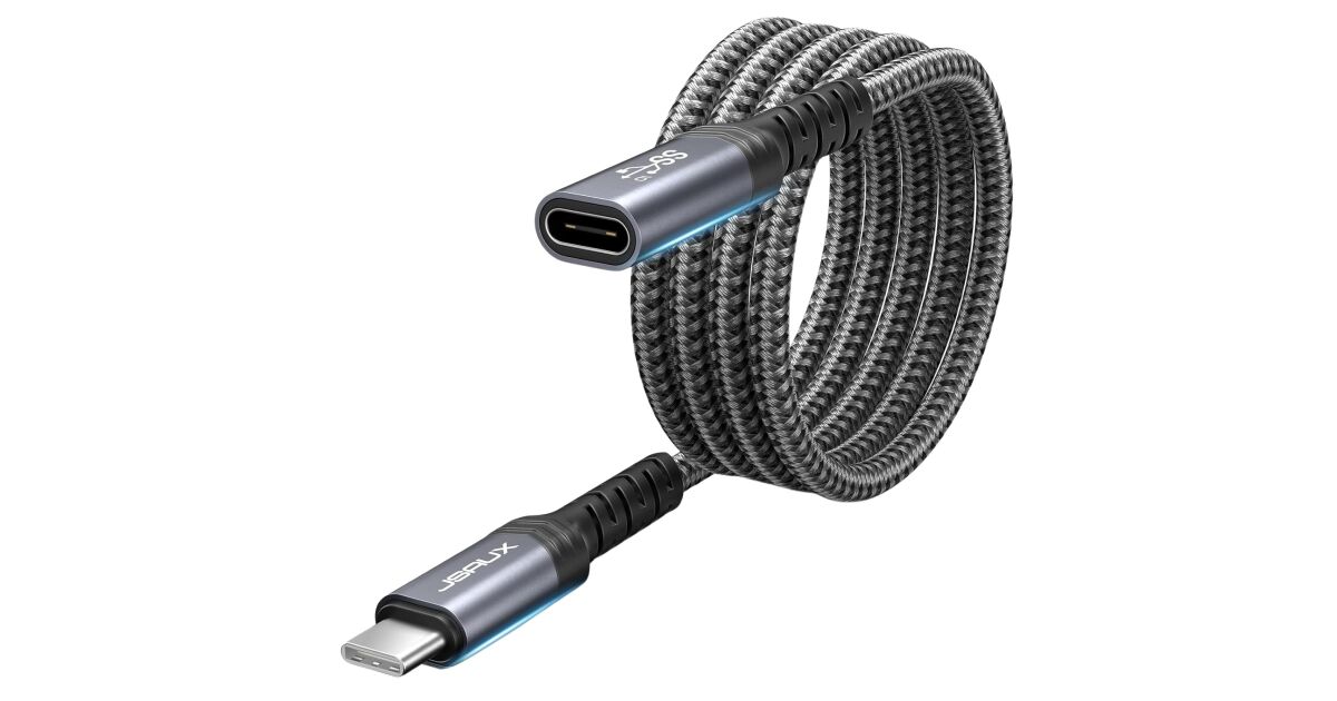 JSAUX USB-C 3.2 hosszabbító kábel 100W 5A 10Gbps iPhone MacBook iPad MagSafe 4k 60Hz 2m | Pepita.hu