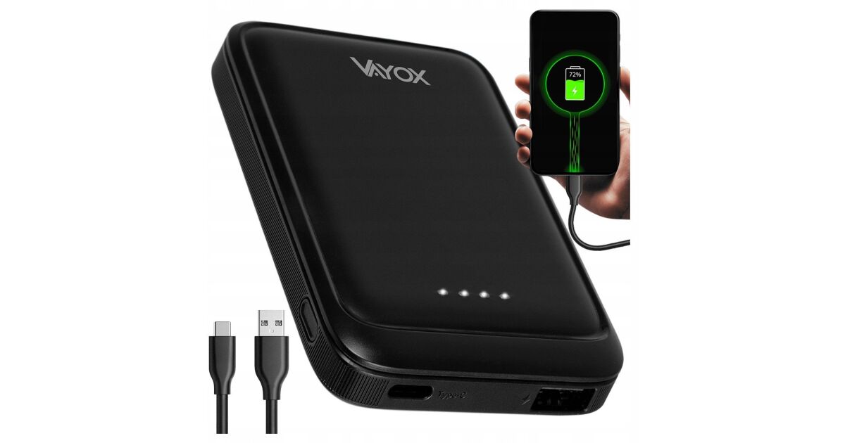 Vélemények: Power bank 5000 mAh USB-C bemenet USB-A + USB-C kimenet 5V ...