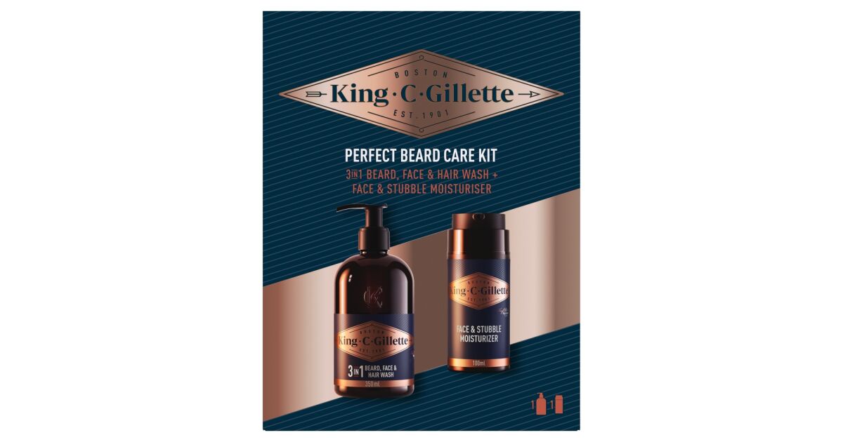 Gillette King C. Perfect Beard Care Kit Gift Set | Pepita.com