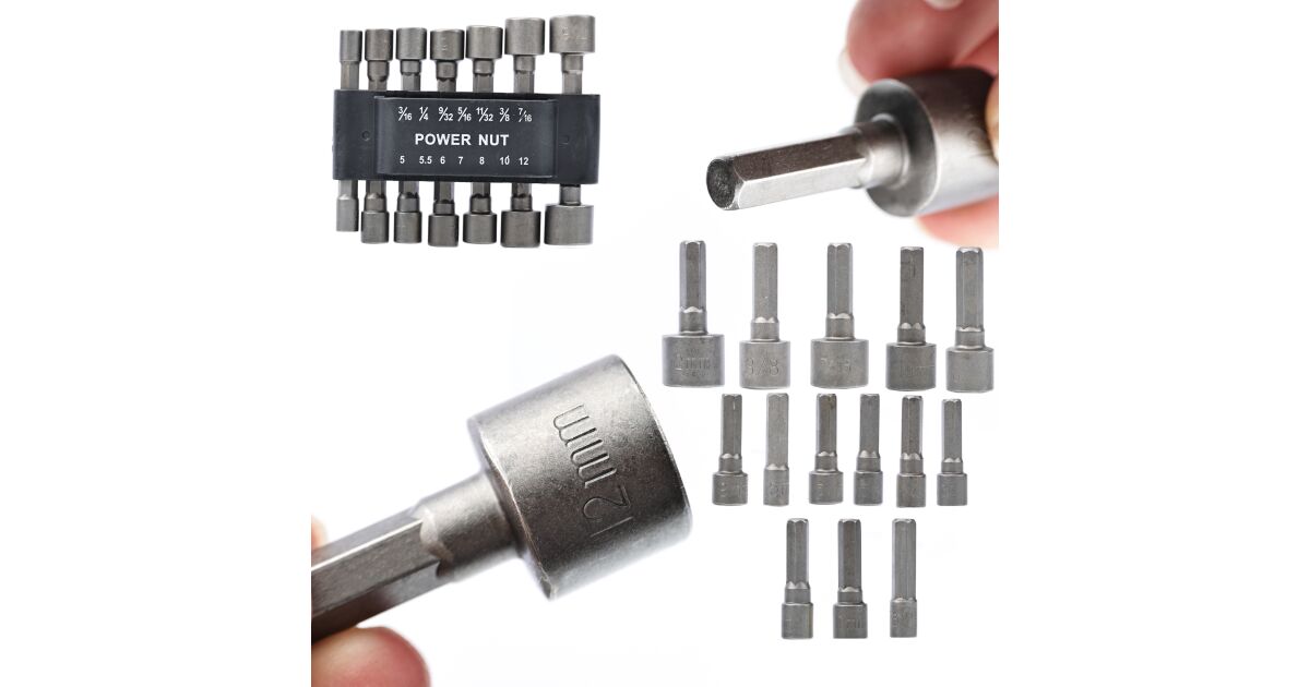 Chei Tubulare Rosfix 5-12 mm 1/4 - Set 14 Piese | Oțel Inoxidabil, Tija ...