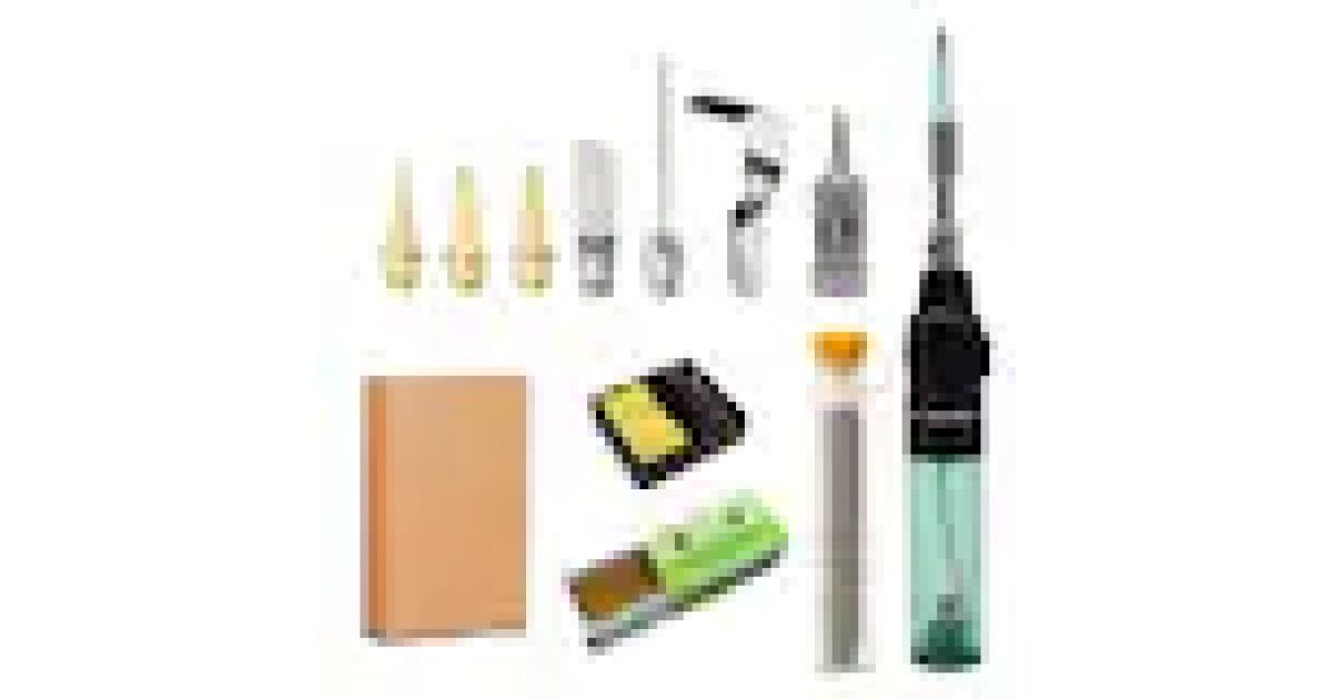 Pistol de lipit fara fir Arvada® UniGaz MT-100, set 12 piese, 15.5cm cu ...