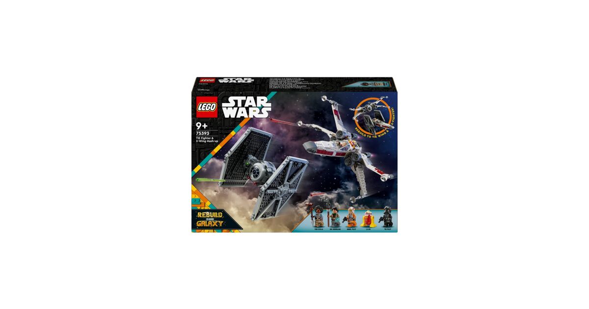 Star Wars: TIE Fighter Hybrid és X-Wing 75393, 9 éves kortól, 1058 ...