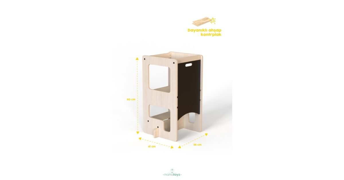 Turn de invatare multifunctional Kule Flip, Natur, MamaToyz | Pepita.com