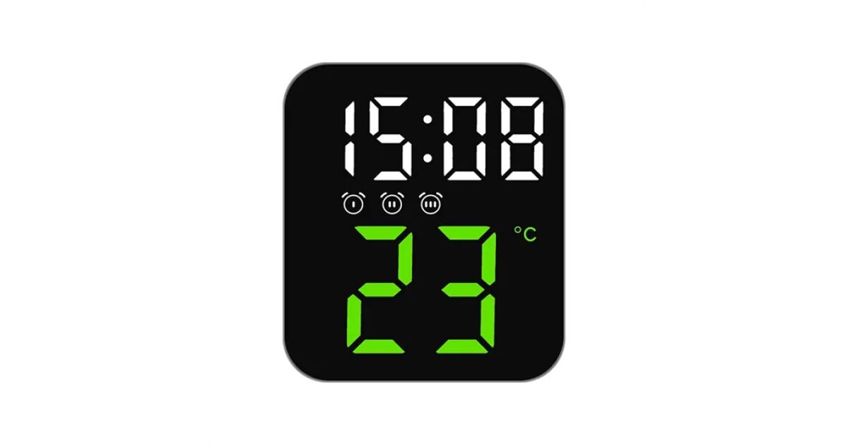 GH8015 LED óra /ébresztő, hőmérő/ [Szín: zöld] | Pepita.hu