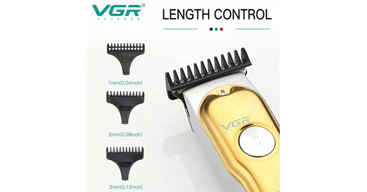 VGR V-290 vezeték nélküli haj- és szakállvágó cserélhető fejekkel | Pepita.hu
